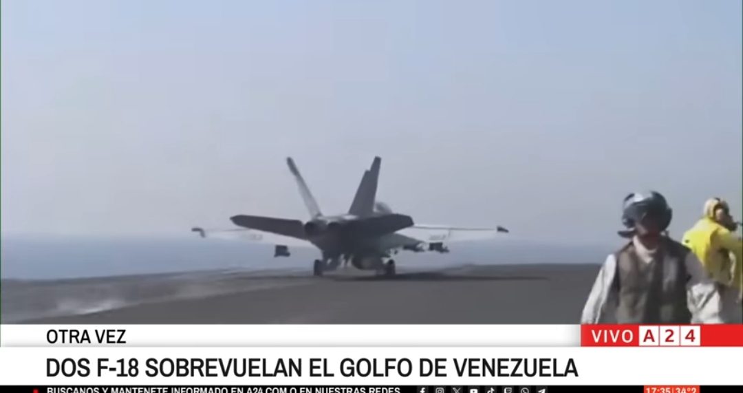 🔴 DOS F-18 SOBREVUELAN EL GOLFO DE VENEZUELA